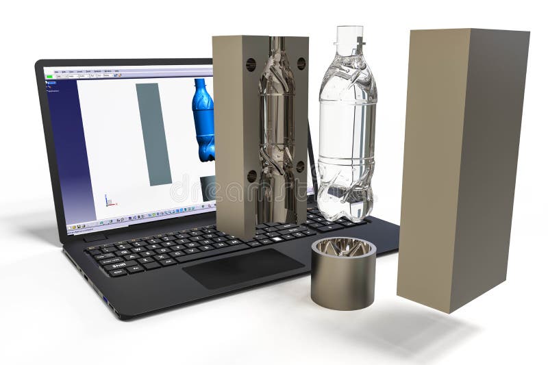 Computer Aided Design in Mold Design with 3D Software. Stock ...