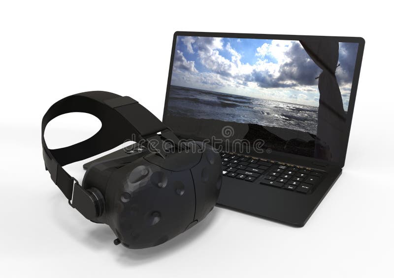 3D Render Image Representing a Virtual Reality Set for Holidays Stock ...