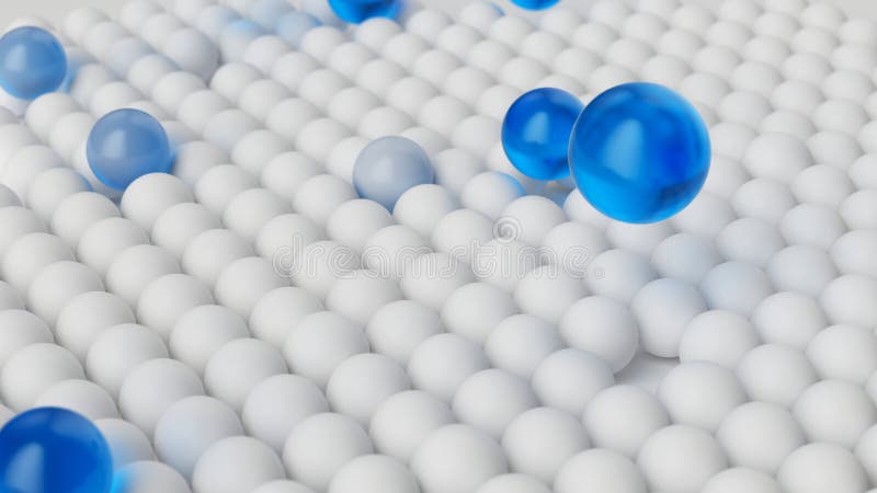3d Render Image of White Balls Turning into Blue Balls or Bubbles, and ...