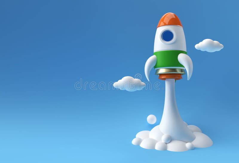 3D Render Indian Flag Rocket Launches Space Ship 3D Illustration Design ...