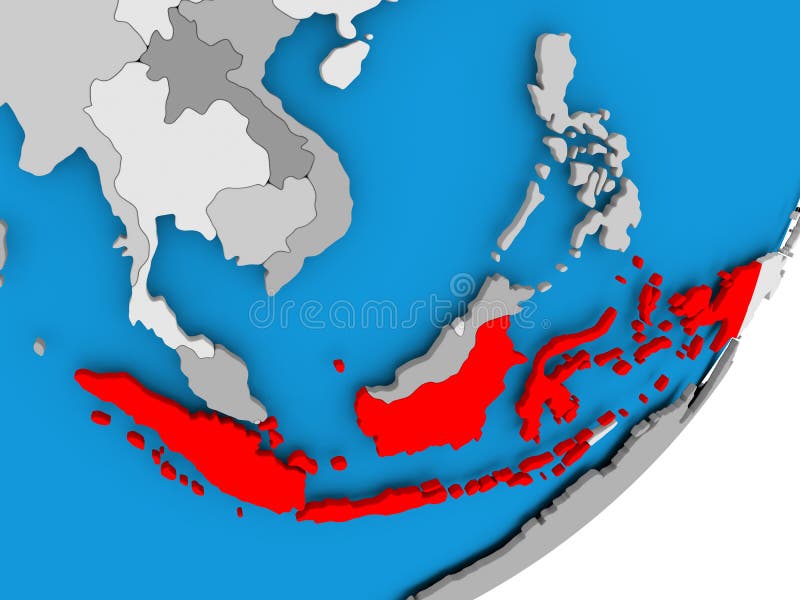 Map of Indonesia stock illustration. Illustration of highlighted ...