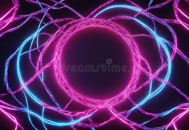 3d Render Infinity Symbol Neon Light Loop Ultraviolet Spectrum Quantum ...