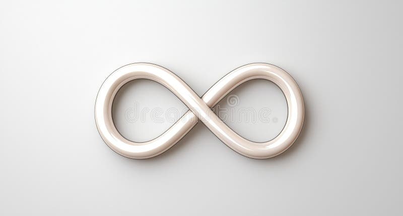 3d Render of Infinity Symbol, White Background Stock Illustration ...