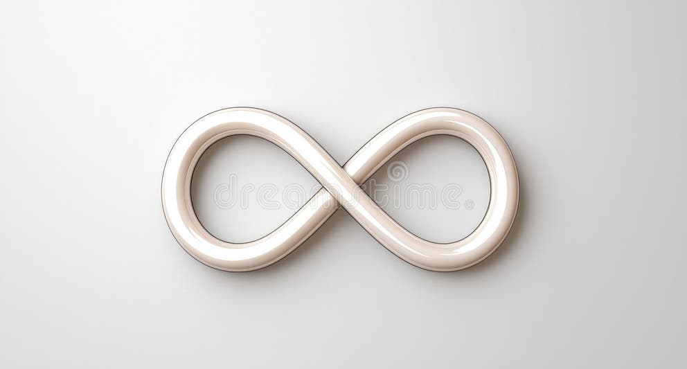 3d Render of Infinity Symbol, White Background Stock Illustration ...