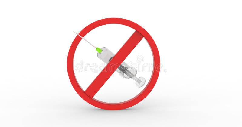 3d Render Injector and Warning Icon Stock Illustration - Illustration ...