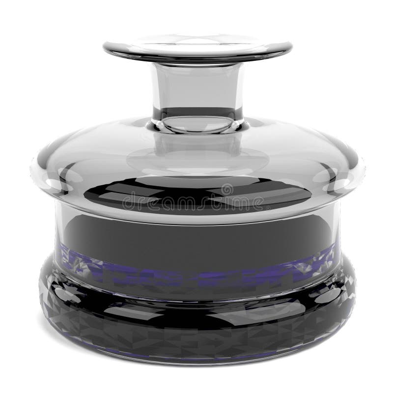 3d render of inkpot stock illustration. Illustration of bottle - 40188807