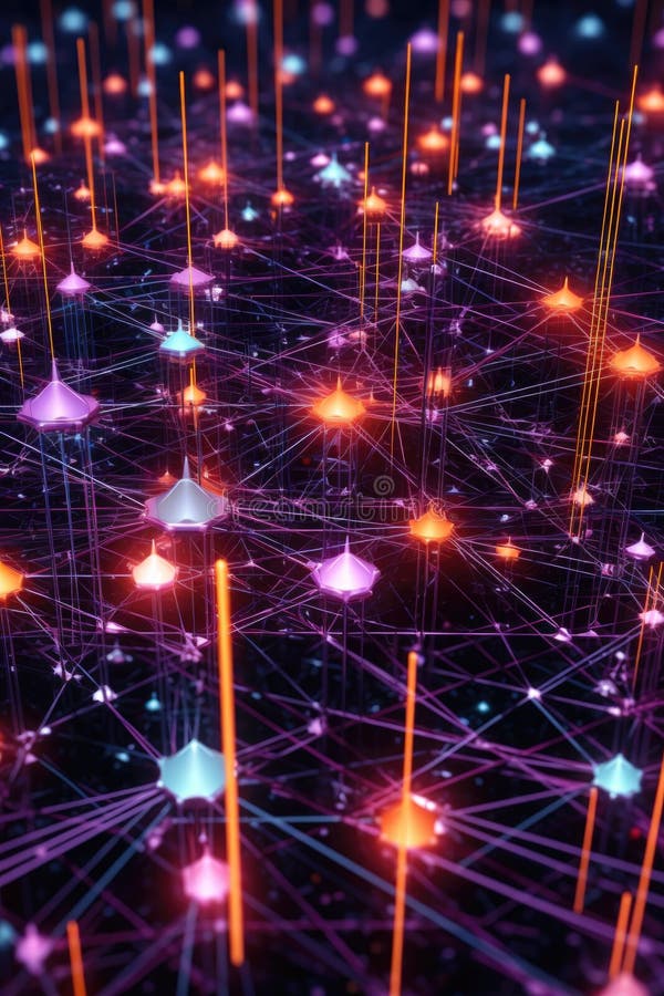 3d Render Of Interconnected Network Nodes Stock Illustration Illustration Of Technology Nodes