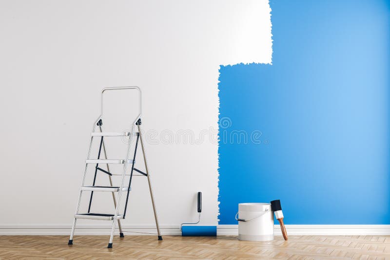 Renovation in progress stock illustration. Illustration of simplicity ...