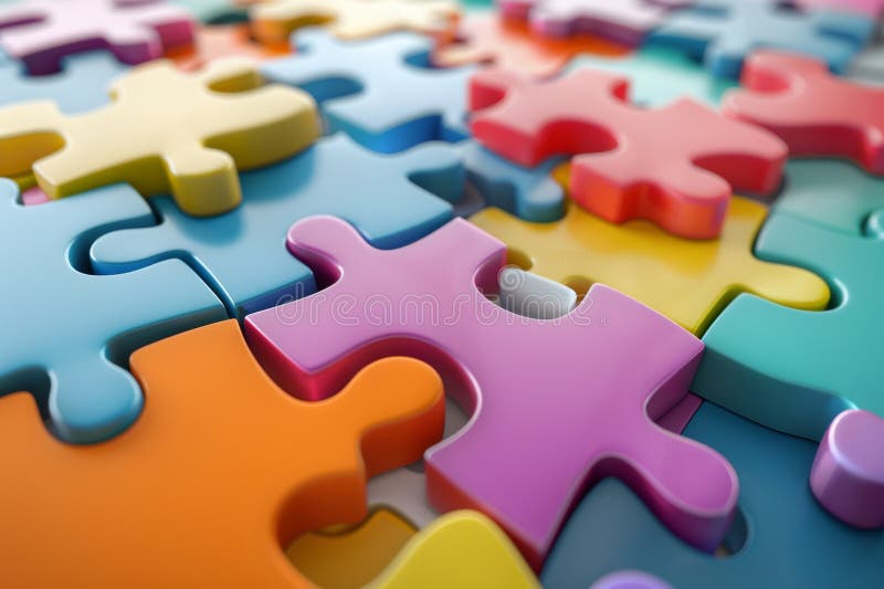 Puzzle Pieces To Convey the Idea of Connection and Creativity and ...