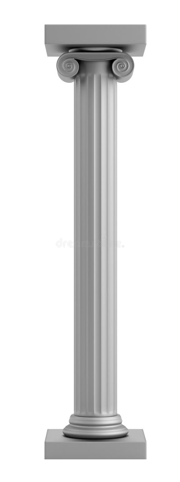 3d render of ionic column stock illustration. Illustration of element ...