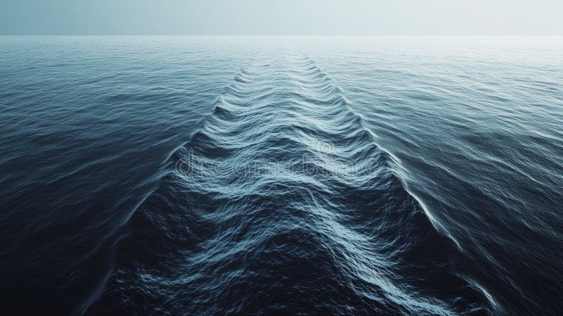 Highresolution 3D Render Maritime Container Ship Stern with Wake Stock ...