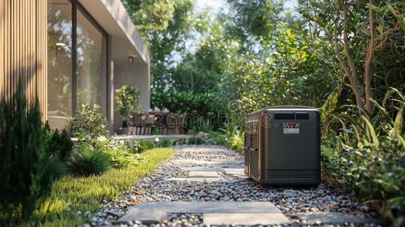 Highresolution 3D Image of Portable Generator in Garden Stock ...