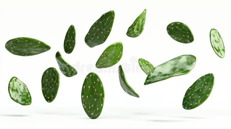 HighQuality Realistic 3D Render of Nopal Pieces Stock Illustration ...