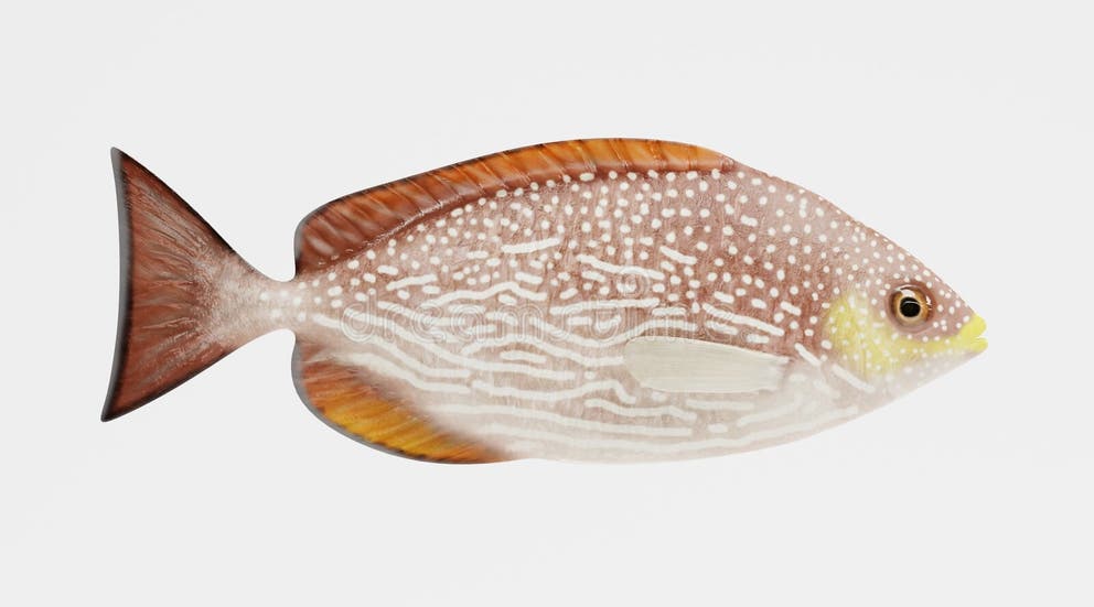 3d Render of Java Rabbitfish Stock Illustration - Illustration of ...