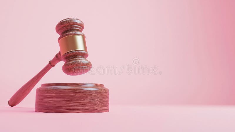 A 3D Render of a Judge S Gavel with a Trendy Modern Design. Isolated on ...