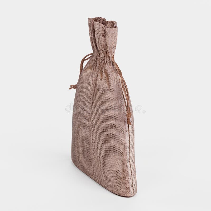3D Render of Jute Bag stock illustration. Illustration of treasure ...