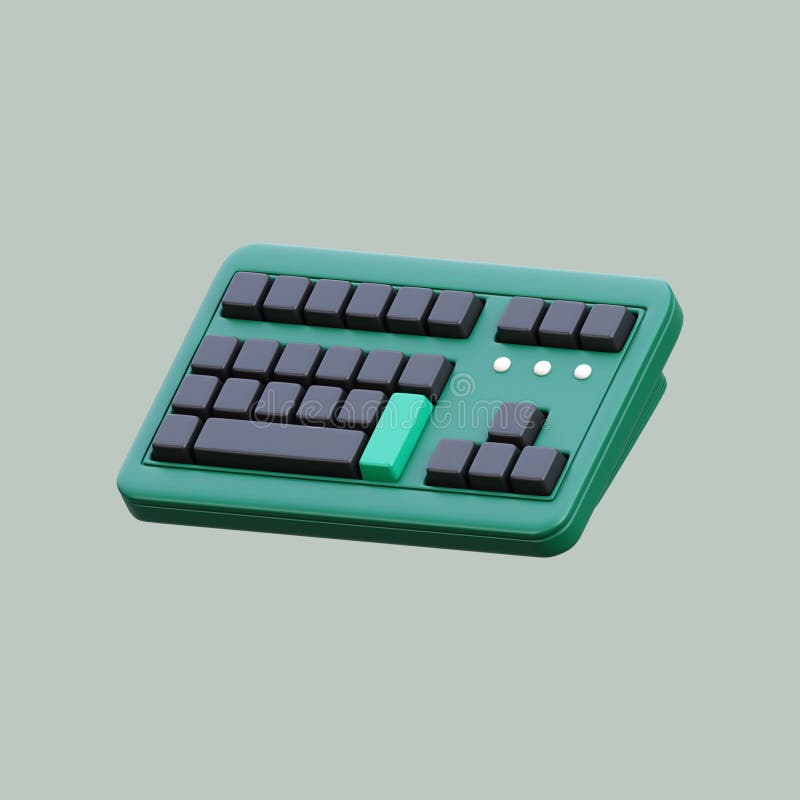 3d Render of Keyboard Icon Illustration, Office Tools Stock Photo ...