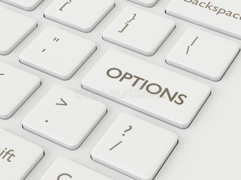 3d Render of Keyboard with Options Button Stock Illustration ...