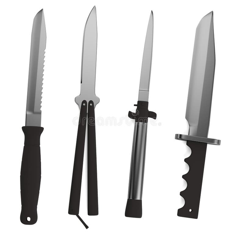 3d render of knives stock illustration. Illustration of graphics - 37263028