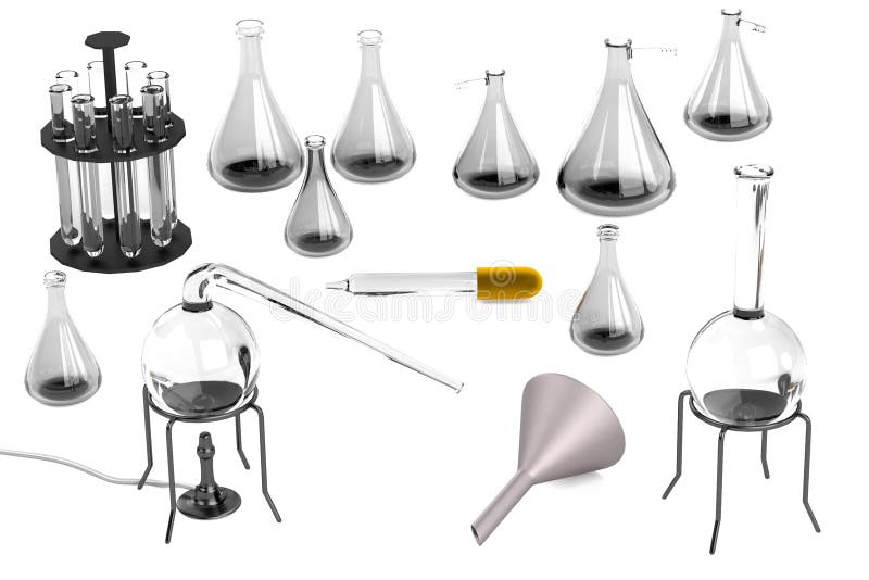 3d Render of Laboratory Equipment Stock Illustration - Illustration of ...