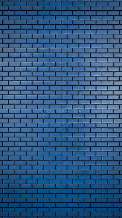 Vertical Light Blue Brick Wall Stock Photo - Image of building, facade ...