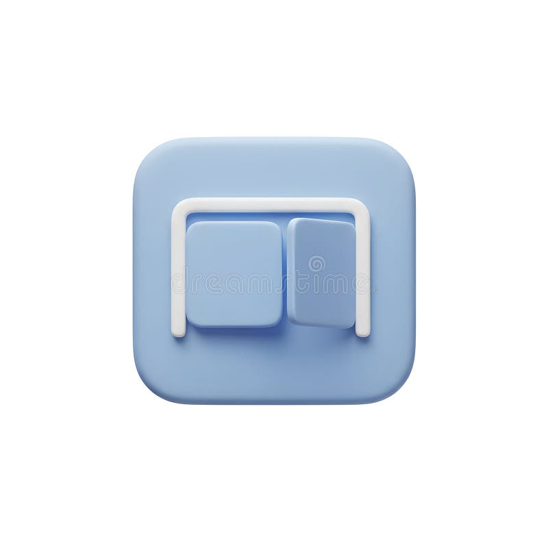 Rendered Light Blue Square Icon Stock Illustrations – 288 Rendered ...