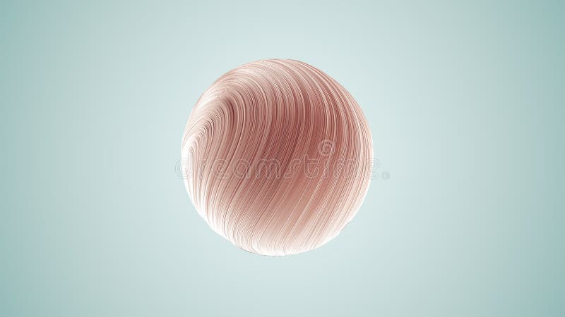 3D Render of Light Silver Sphere with Curly Displacement Surface Stock ...