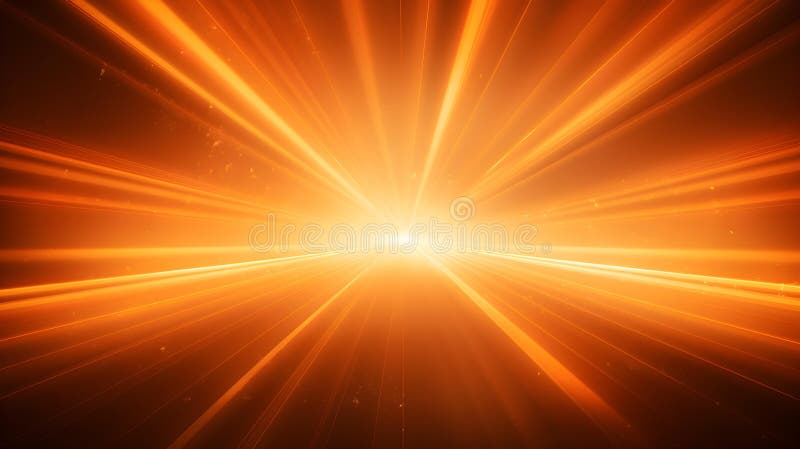 3D Render of Light Orange Light Rays. Abstract Background Stock ...