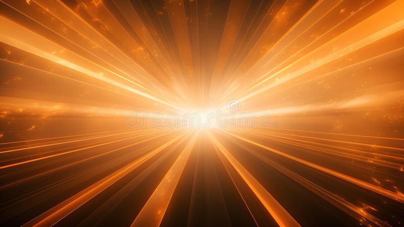 3D Render of Light Orange Light Rays. Abstract Background Stock ...