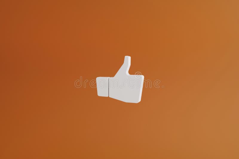 3d Render, Like Kudo Icons in Orange Color Strava Stock Illustration ...