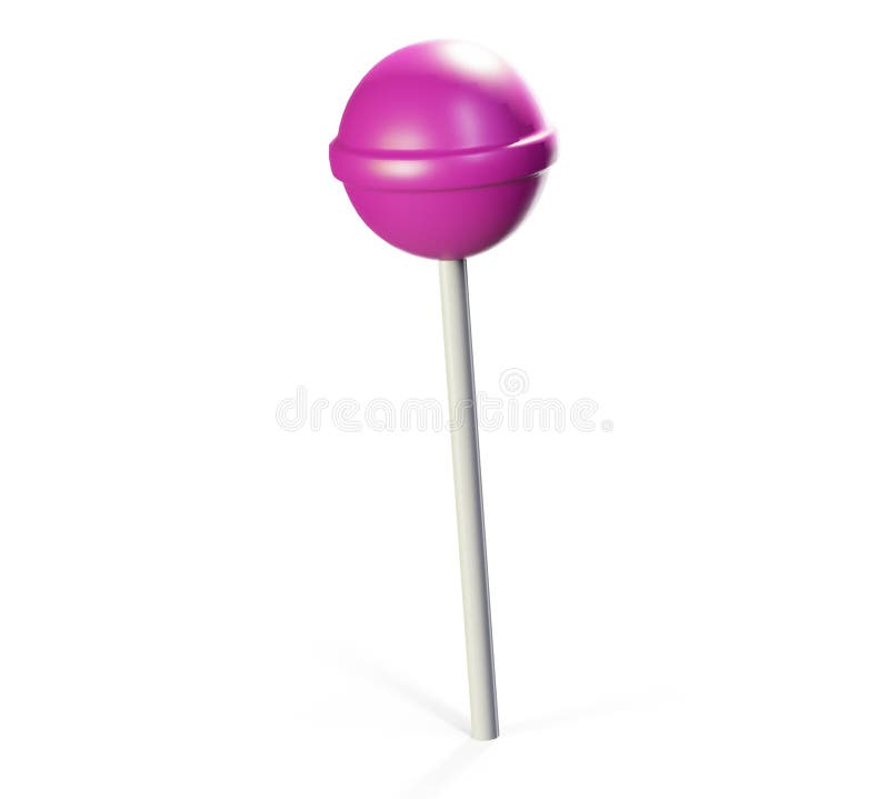 3d Render Lollipop. 3d Rendering Round Candy. 3d Render Pink Lollipop ...