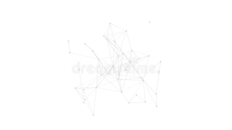 3d Render Abstract Technology Plexus Connection Dot Wireframe on White Background Stock Video ...