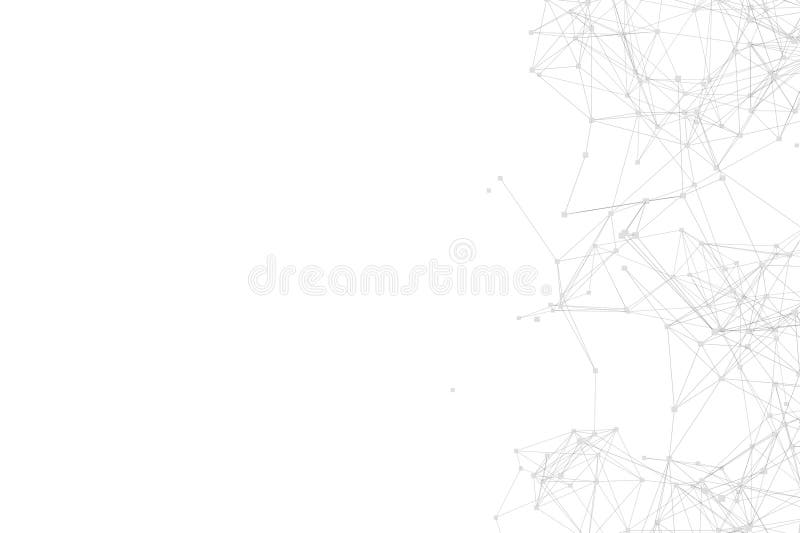 3d Render Loop Abstract Technology Plexus Connection Dot Wireframe On