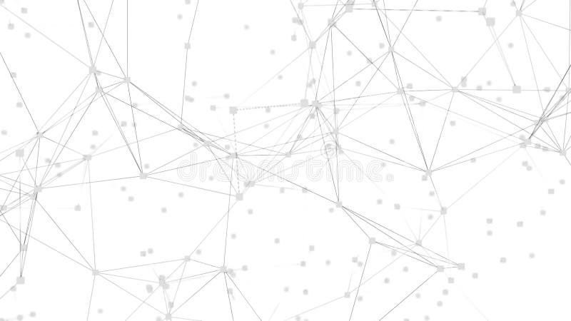 3d Render Loop Abstract Technology Plexus Connection Dot Wireframe On