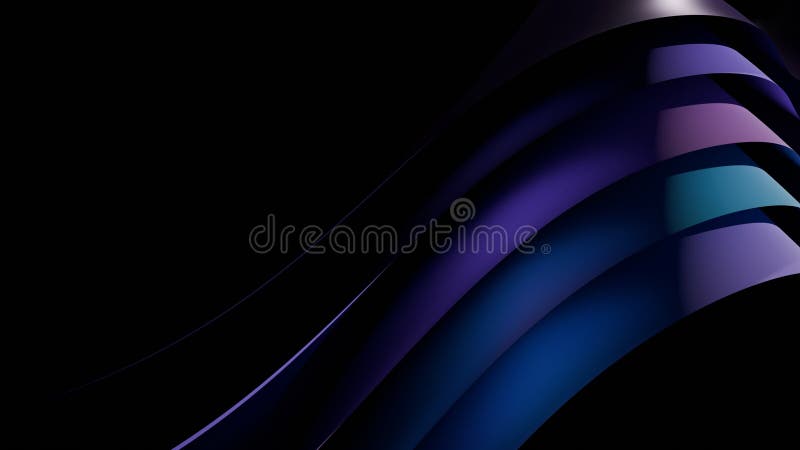 3d Render of Low Key Layers with Blue Tones Stock Illustration ...
