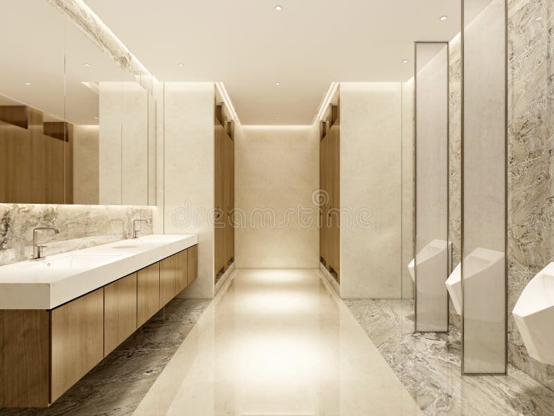 3d Render of Luxury Bathroom Stock Illustration - Illustration of ...