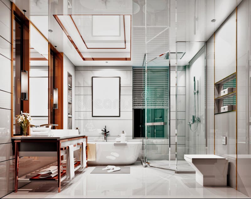 3d Render of Luxury Hotel Corridor Stock Illustration - Illustration of ...