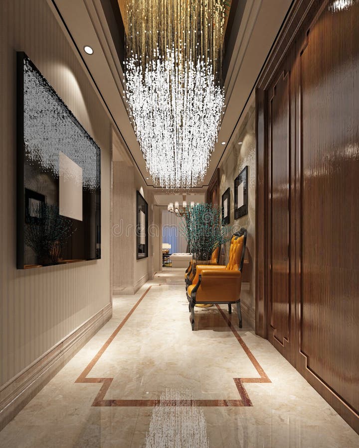 Luxury corridor design stock illustration. Illustration of corridor ...