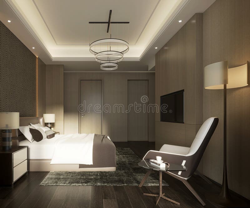 3d render of hotel room stock illustration. Illustration of city ...
