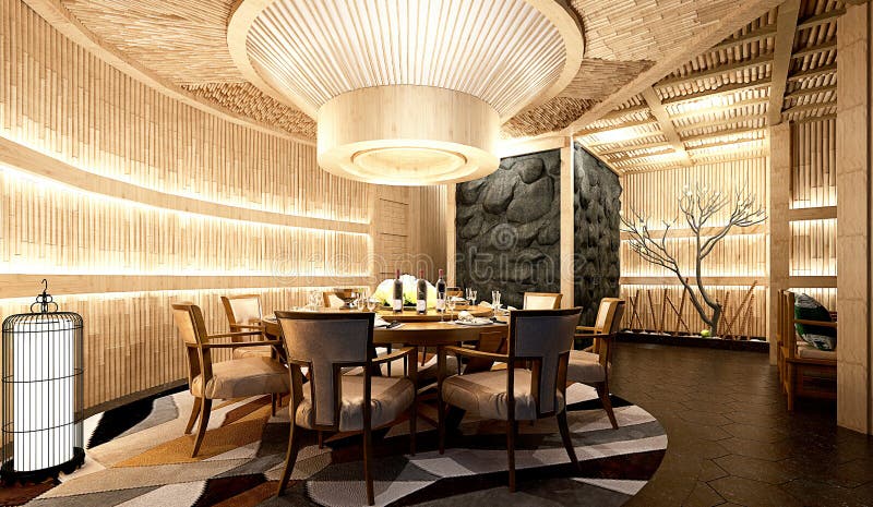 3d render of dining room stock image. Image of interior - 134854317