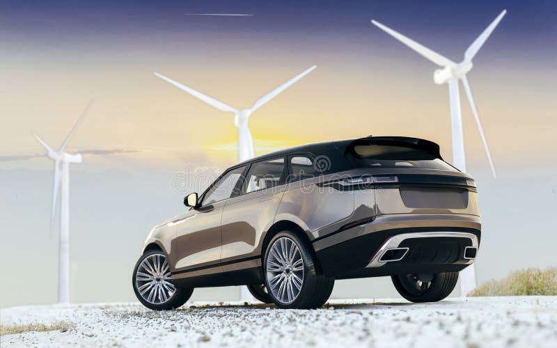 3d Render of Luxury SUV Car Stock Illustration - Illustration of modern ...