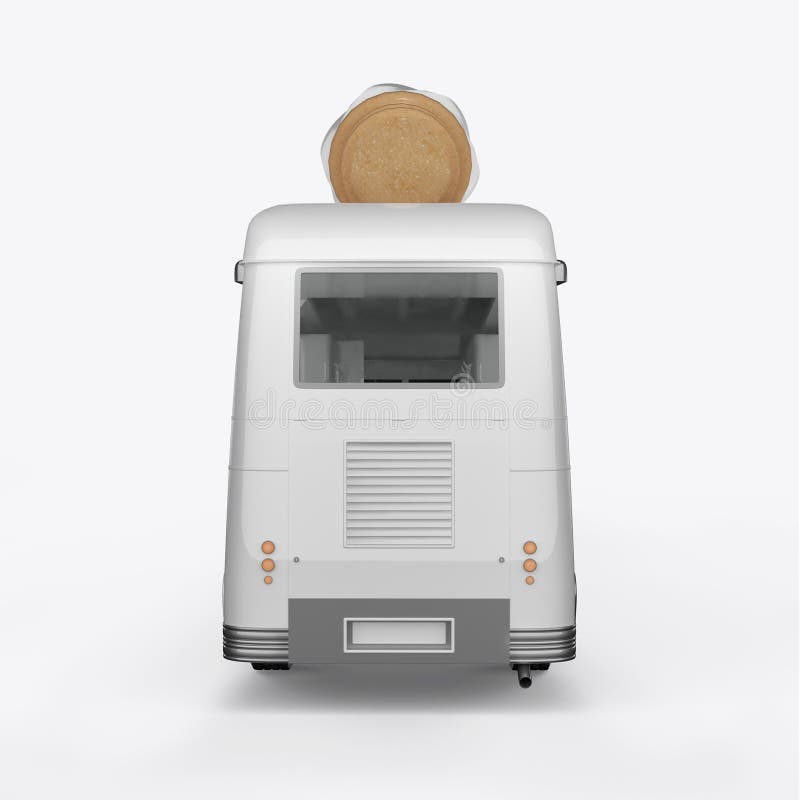 3D Render Machines for Ice Cream on a White Background Stock ...