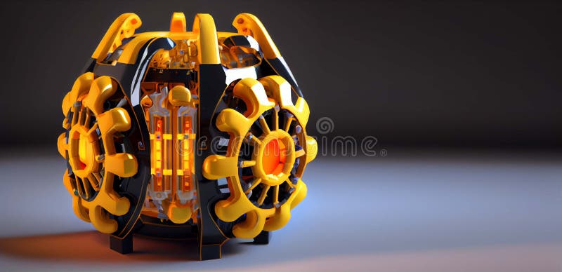 3D Render of a Magic Nuclear Reactor in the Style of a Children S Toy ...