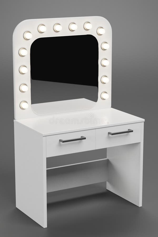 3D Render of Makeup Table stock illustration. Illustration of makeup ...