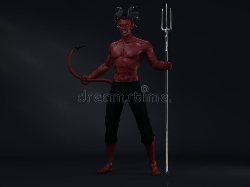 3D Render : Male Devil Character, Horror Creature Character for ...