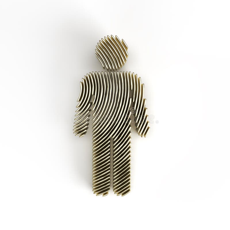 3D Render Man Icon. 3D Simple Symbol Stock Illustration - Illustration ...