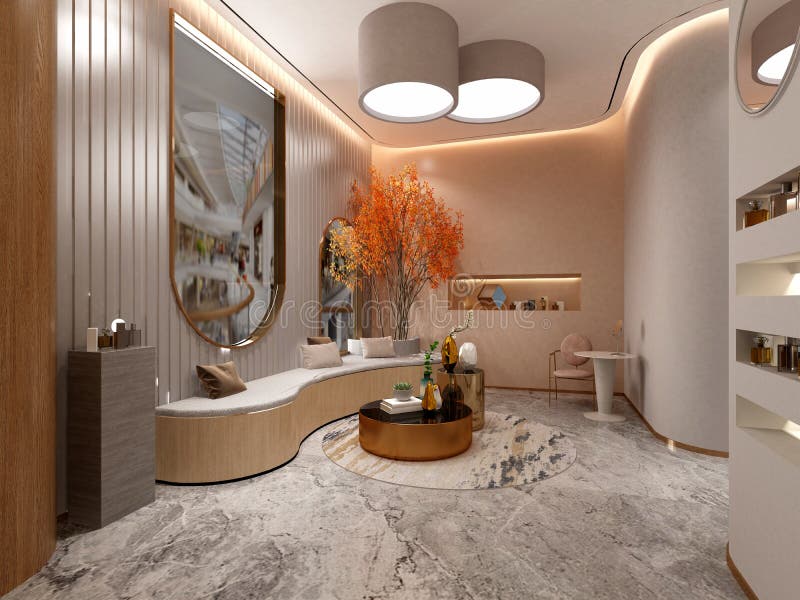 3d Render of Massage and Spa Center Stock Illustration - Illustration ...