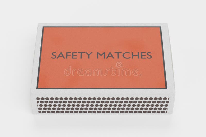 3D Render of Matchbox stock illustration. Illustration of matchstick ...