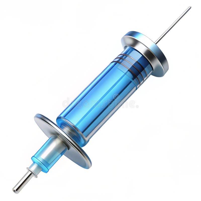 3D Render Medical Syringe Icon Stock Illustration - Illustration of ...