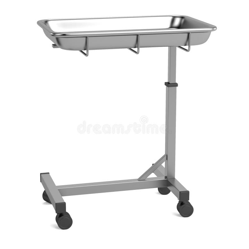 3d render of medical table stock illustration. Illustration of saline ...